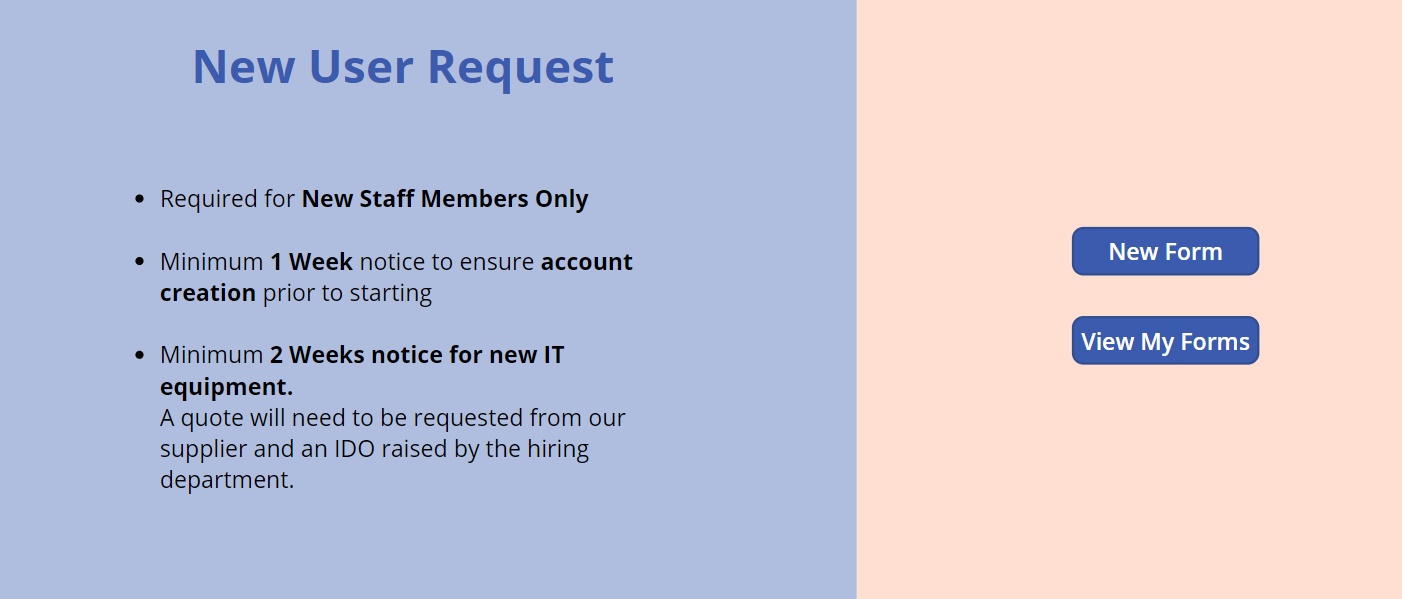 How to Submit a New User Form – ITS Dept CRC