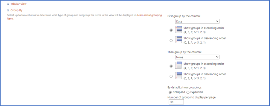 Creating Views in a Document Library – ITS Dept CRC
